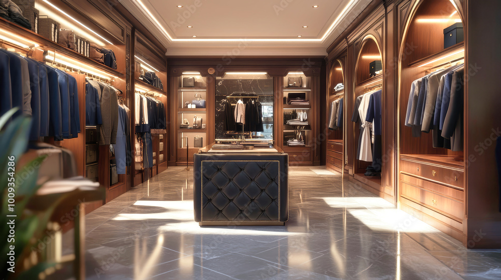 Explore the elegance of a luxury fashion store featuring designer ...