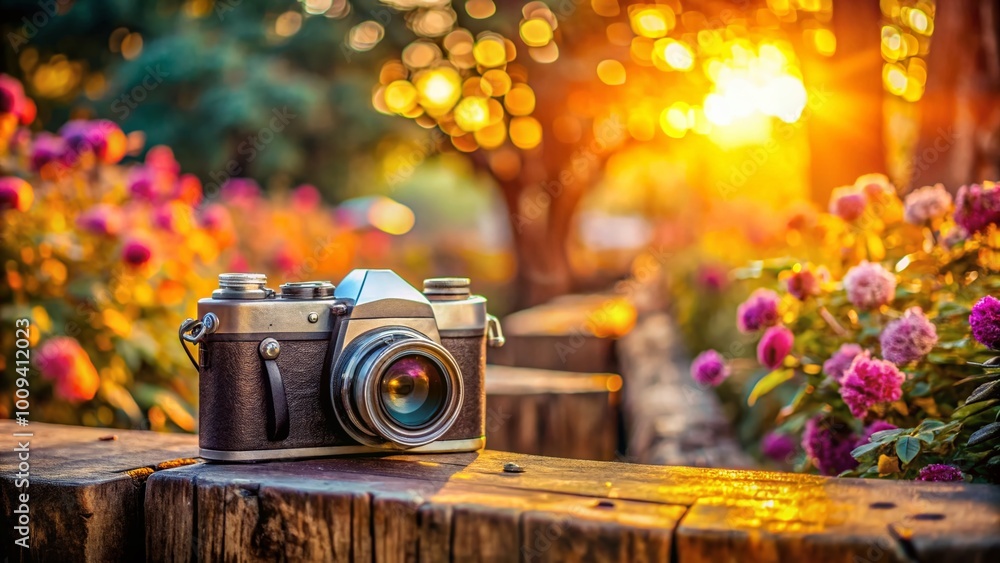 Nostalgic background with faded textures and soft colors evoking ...