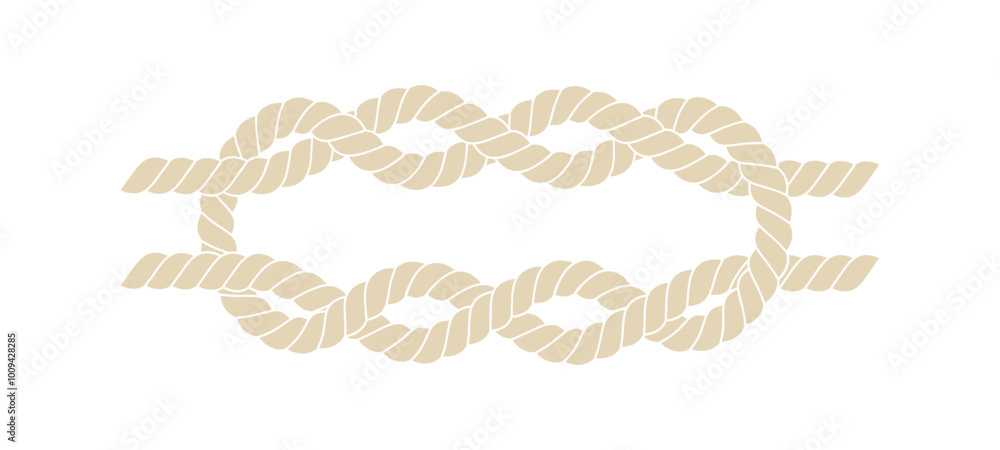 Sailor nautical knot. Nautical rope infinity sign. Tying the knot ...