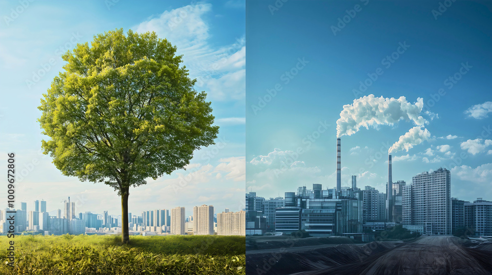 Greenery represents a completely natural and healthy environment with ...