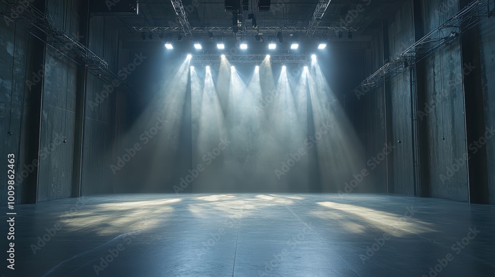 Lighting ramp with powerful spotlights for creating artificial lighting ...