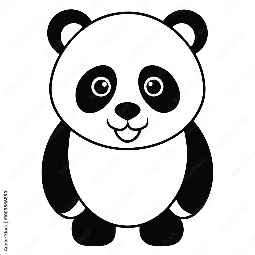 Animal Panda Cutter Friendly Vector Illustration, Cartoons, Clipart ...
