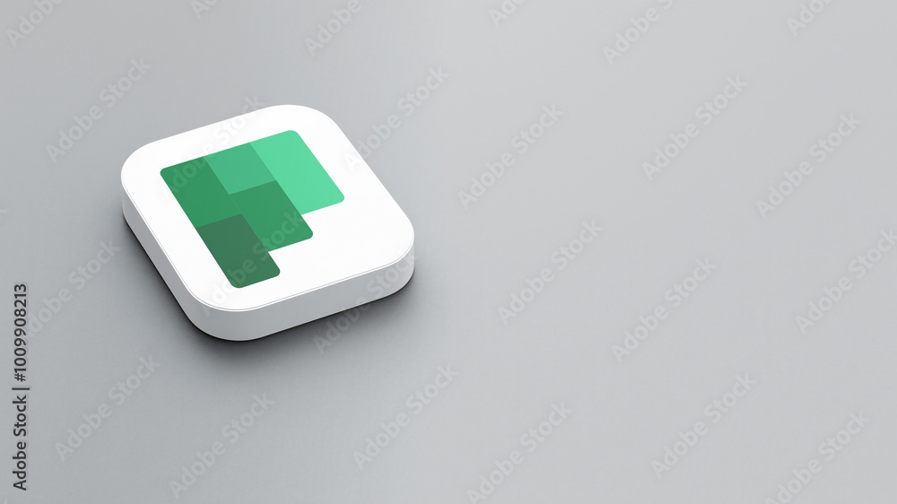 An icon of the Microsoft Planner app logo on a gray background, a white ...