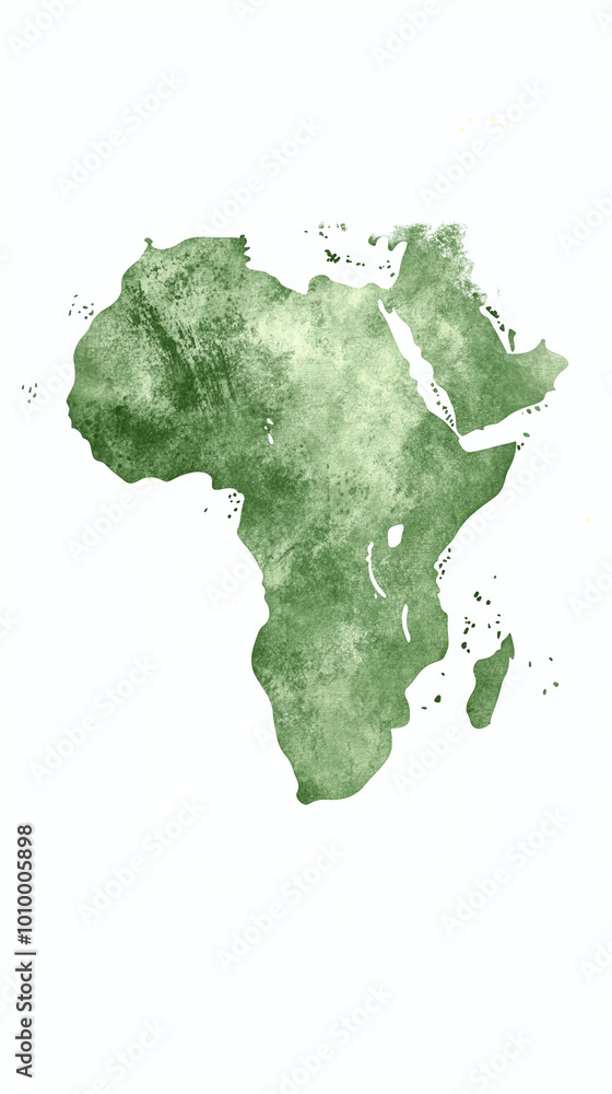 2d illustration for the map of africa, African map png on white paper ...