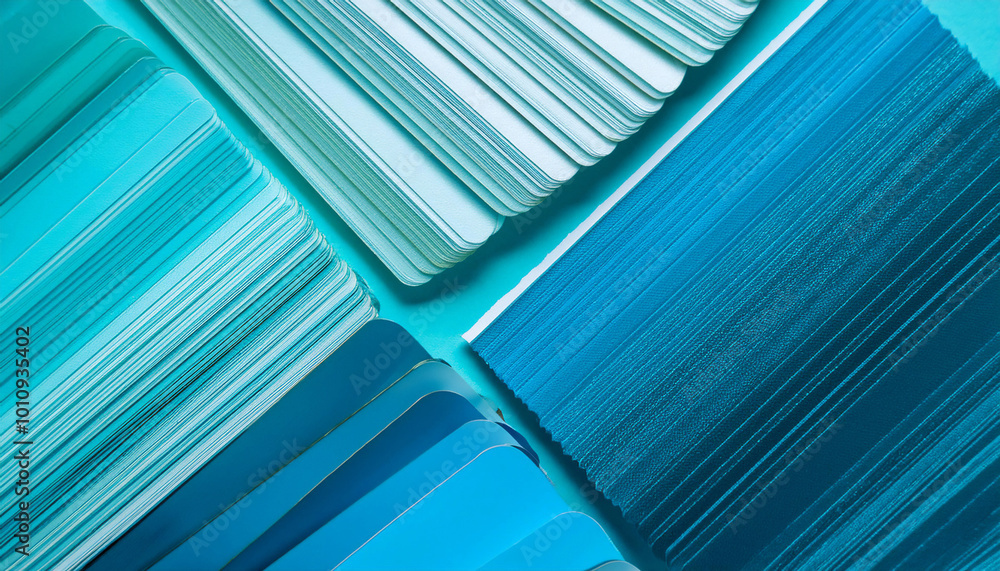 Color cyan and its applications, featuring elements like color palettes ...