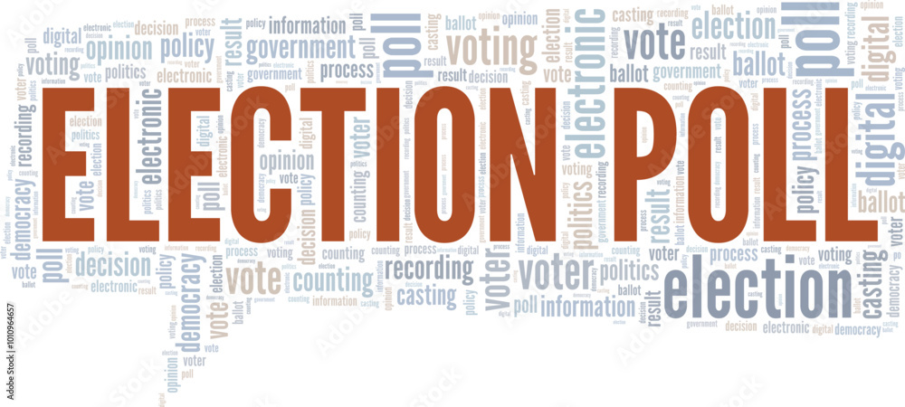Election Poll word cloud conceptual design isolated on white background ...