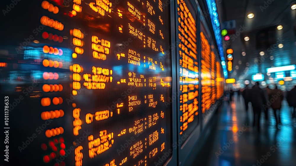 an airport departure board displays multiple flights labeled as delayed ...