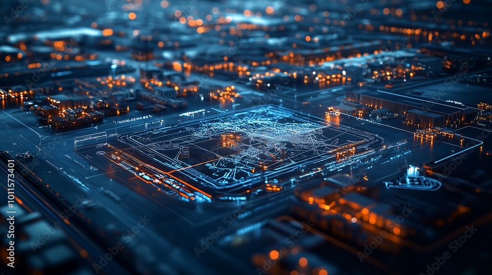 Global logistics AI hub with a highly detailed world map interface ...
