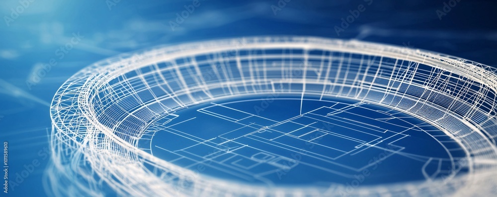 Modern Sports Stadium Blueprint - Optimized Crowd Flow Open Roof Design ...