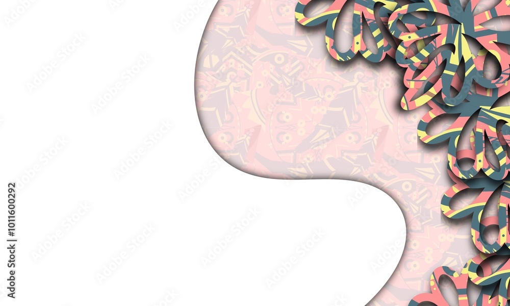 boho chic background. presentation and powerpoint design concept with ...