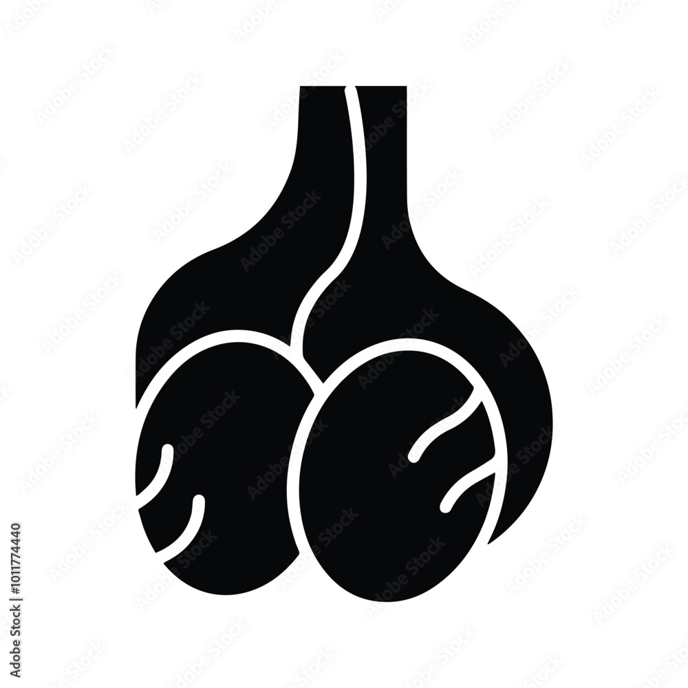 Vector de Stock Testicle Icon. Anatomy of male reproductive organs ...