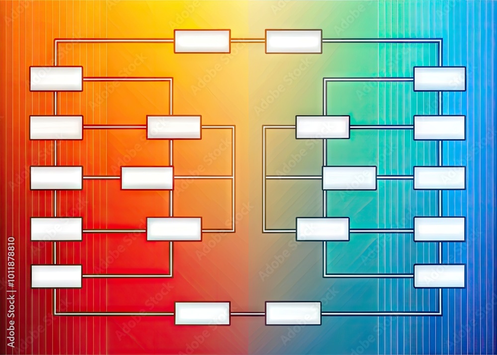 Blank Tournament Bracket Template for Sports Events, Competitions, and ...