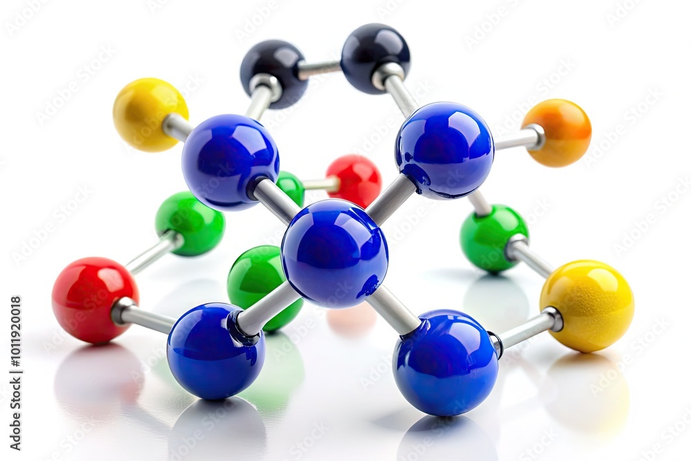 Chemical Structure of Ammonia Molecule with Nitrogen and Hydrogen Atoms ...