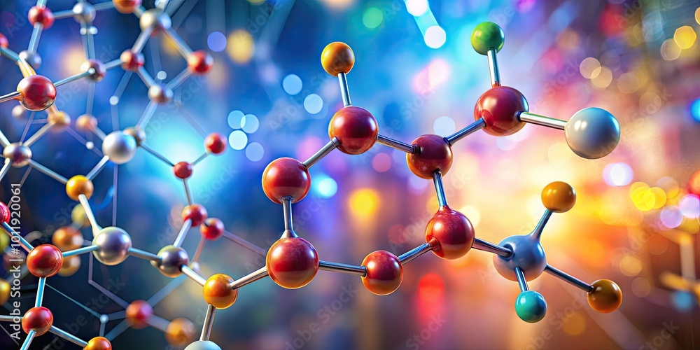 Chemical structure of butyric acid shown on a scientific background ...