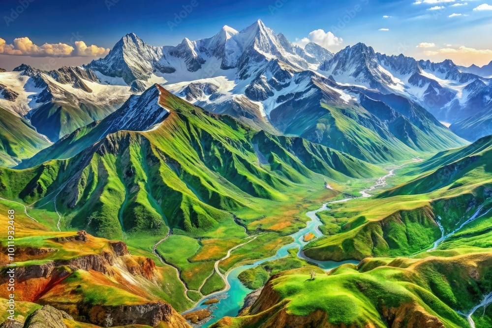 Explore a comprehensive map of the Caucasus Mountains showcasing ...