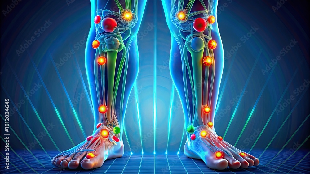 Comprehensive Acupressure Points Chart for Legs Illustrating Key ...