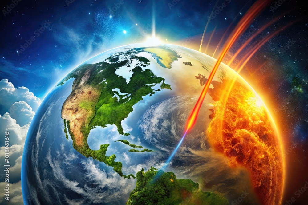 Detailed Diagram Illustrating the Greenhouse Effect and Its Impact on ...