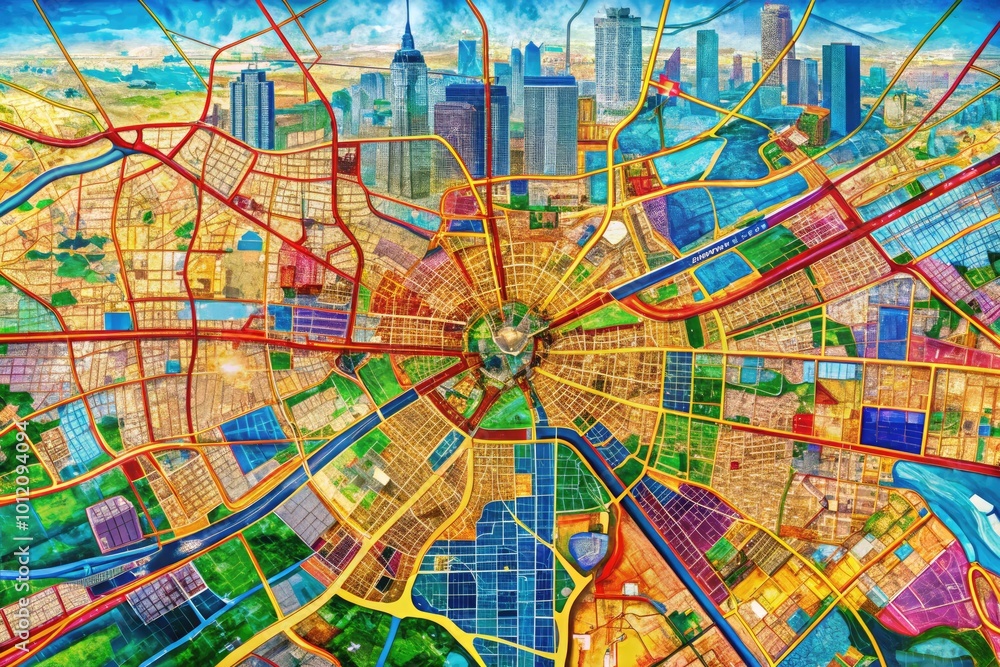 Detailed Map of Dallas and Fort Worth Area Highlighting Major Roads ...