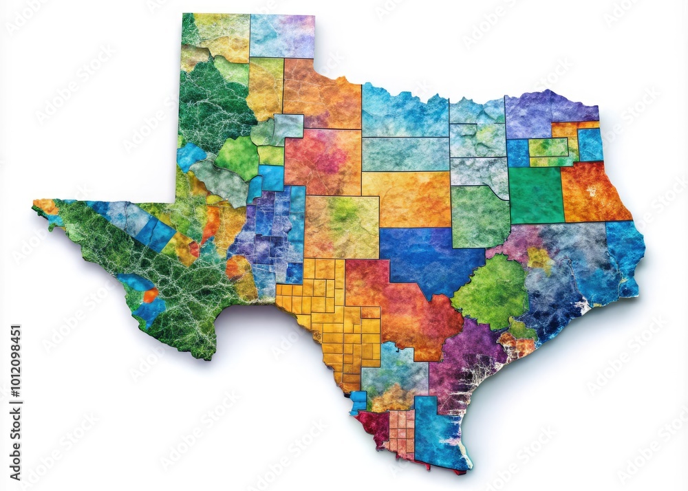 Detailed Map of Texas Counties Highlighting Geographic Boundaries and ...