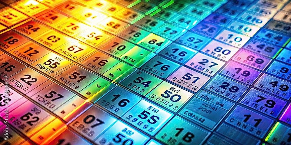 Detailed Semi-Metals Section of the Periodic Table Featuring Chemical ...