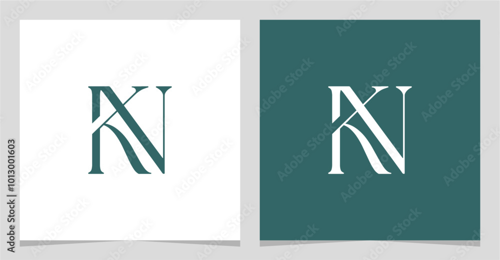 KN NK K N Letter Abstract Logo Vector , Initial Logo for Brand Company ...