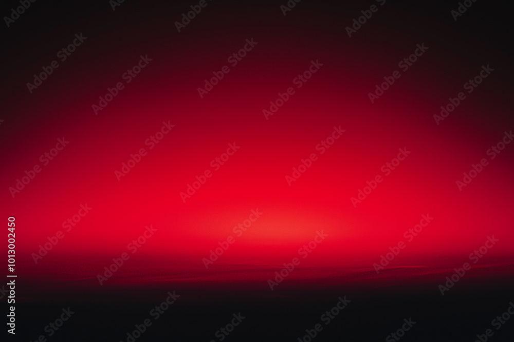 Abstract gradient with a glowing red horizon fading into deep black ...