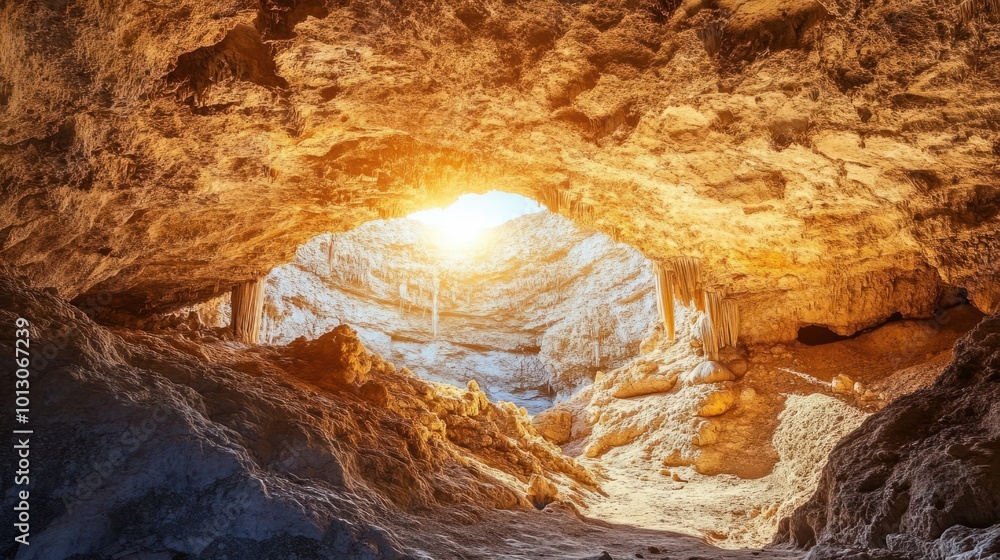 ภาพประกอบ Stock Cave entrance formed by the collapse of a limestone ...