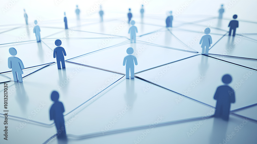 professional social network concept connected human figures ...