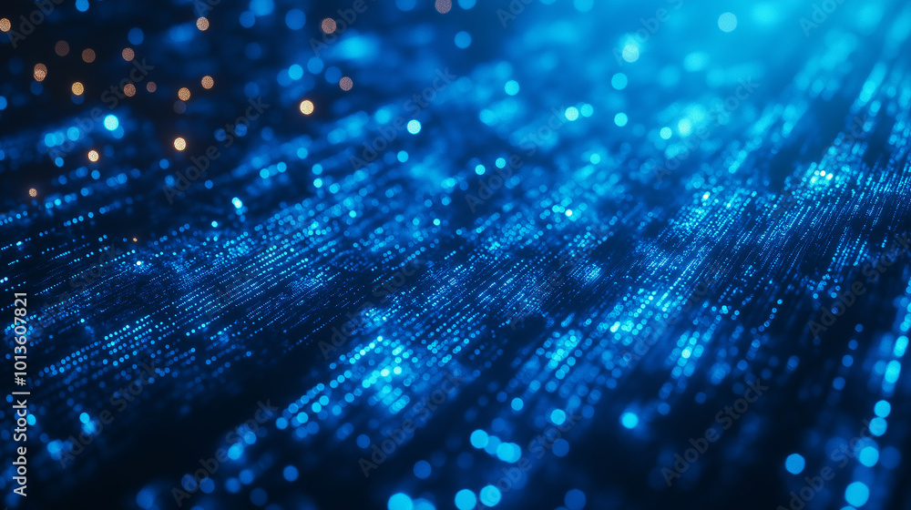 Stock-Illustration „Digital binary code matrix background ,data flow,data lake,big data concept ...