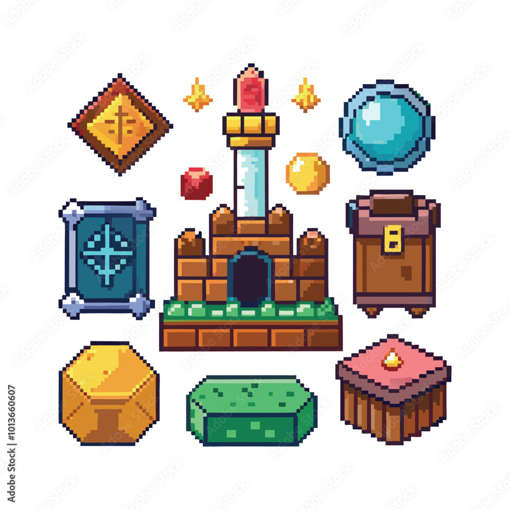 creative pixel art of Retro Aesthetics, Character Sprites, Fantasy Sci ...