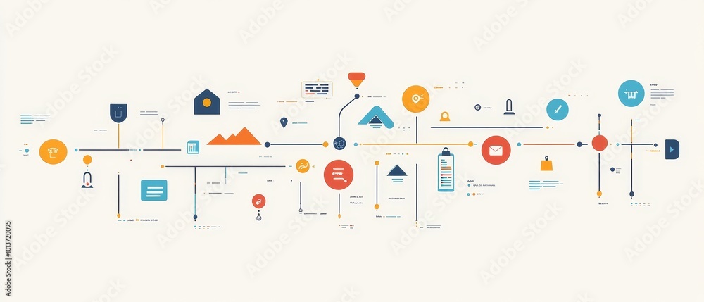 Vibrant Project Timeline Infographic with Icons and Task Lists for ...