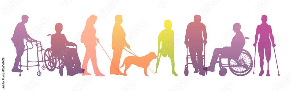 International Day of Persons with Disabilities.Colourful illustration ...
