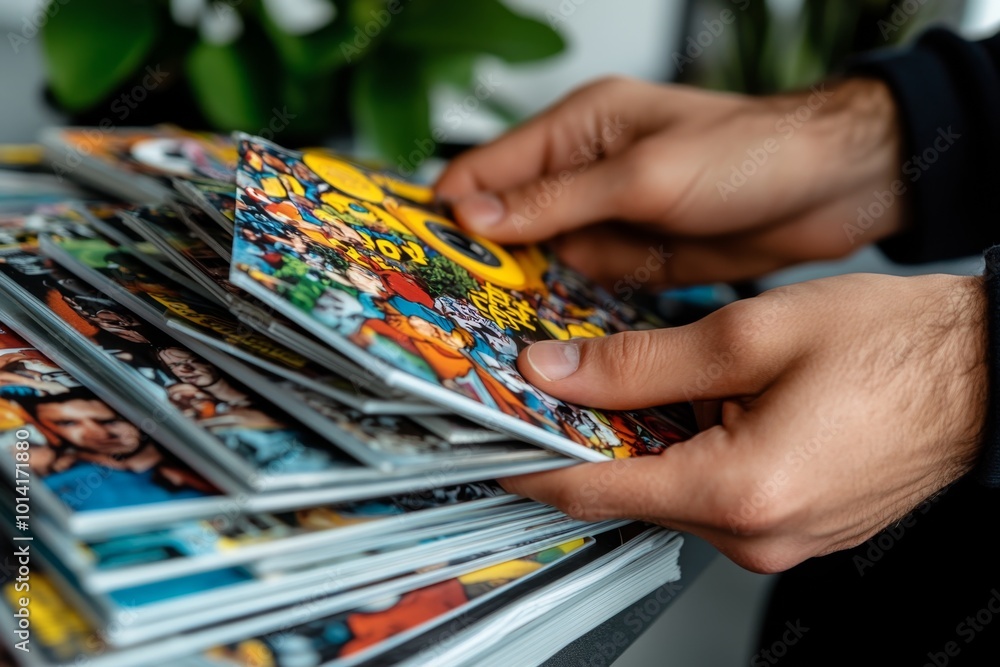 Person browsing through a collection of VHS tapes, remembering the days ...