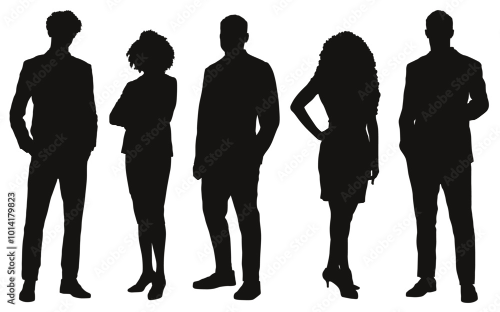 People silhouettes 127 Stock Vector | Adobe Stock