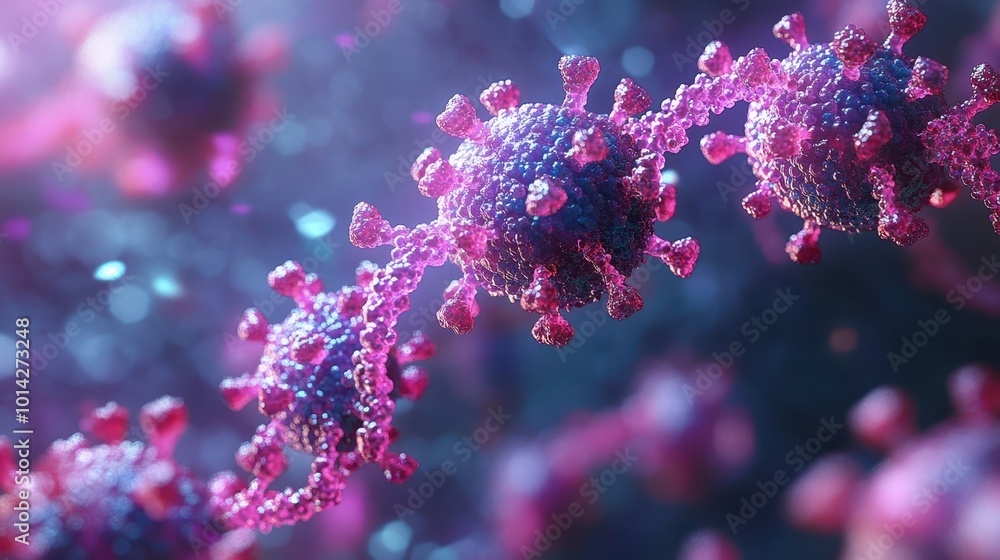 Ilustracja bez tantiem: A virus with a double-stranded DNA structure ...