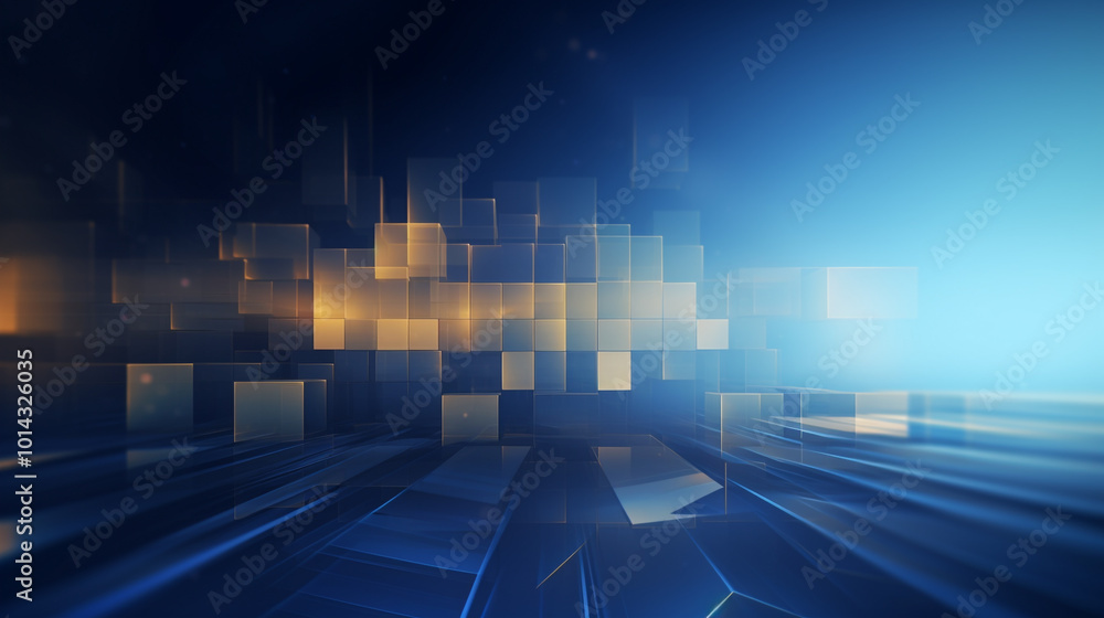 Ilustrace Modern hi-tech background. Blue futuristic background ...