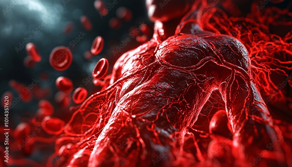 Ilustración de Stock Detailed Anatomy Illustration of Human Circulatory ...