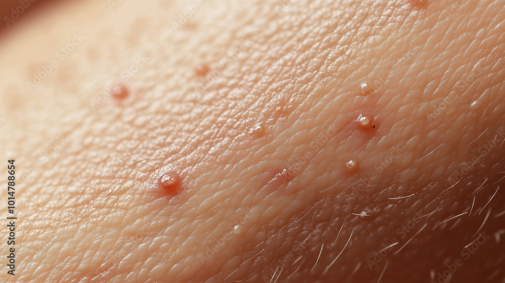 Macro Photography of Scabies on Wrist Highlighting Characteristic ...