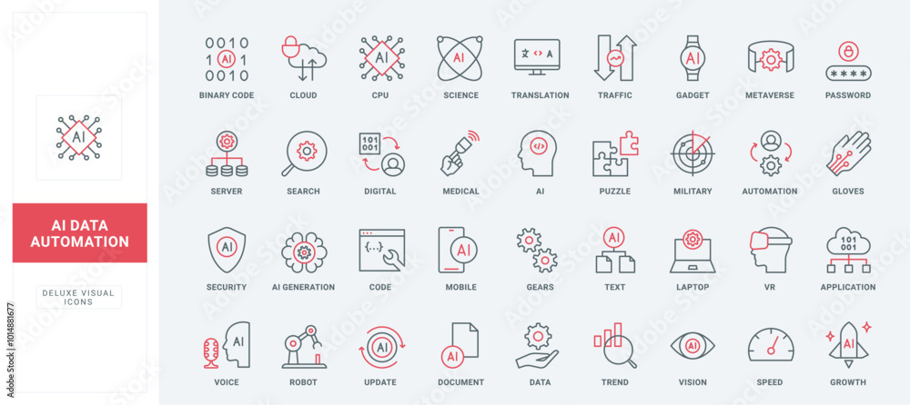 AI, data traffic, update and search, automation and application ...