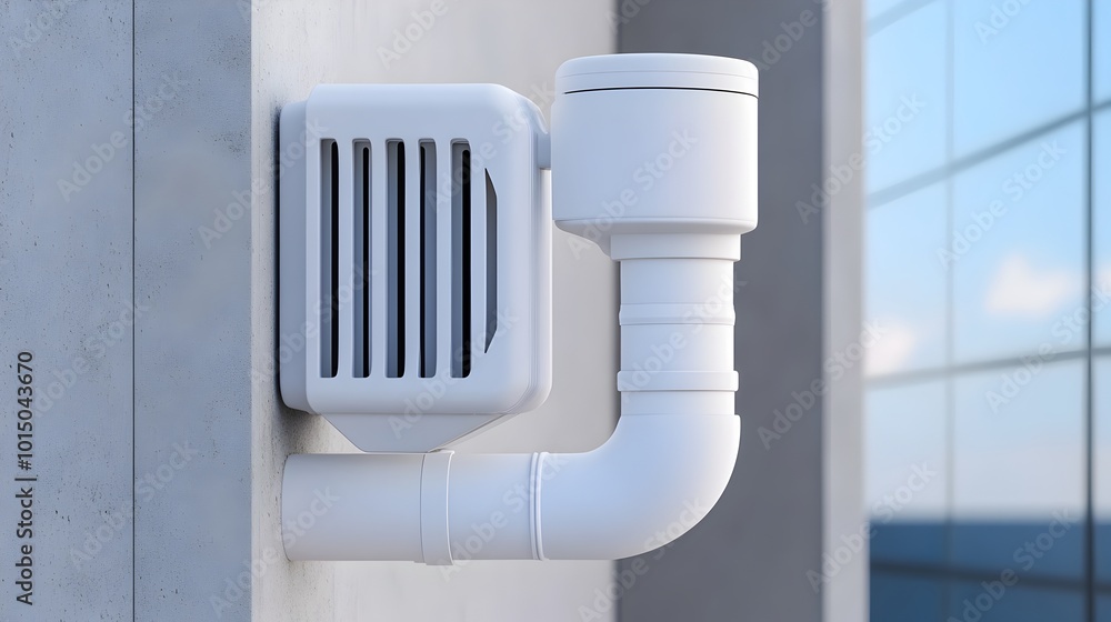 Technical setup of an air conditioning condensate drain pipe an ...