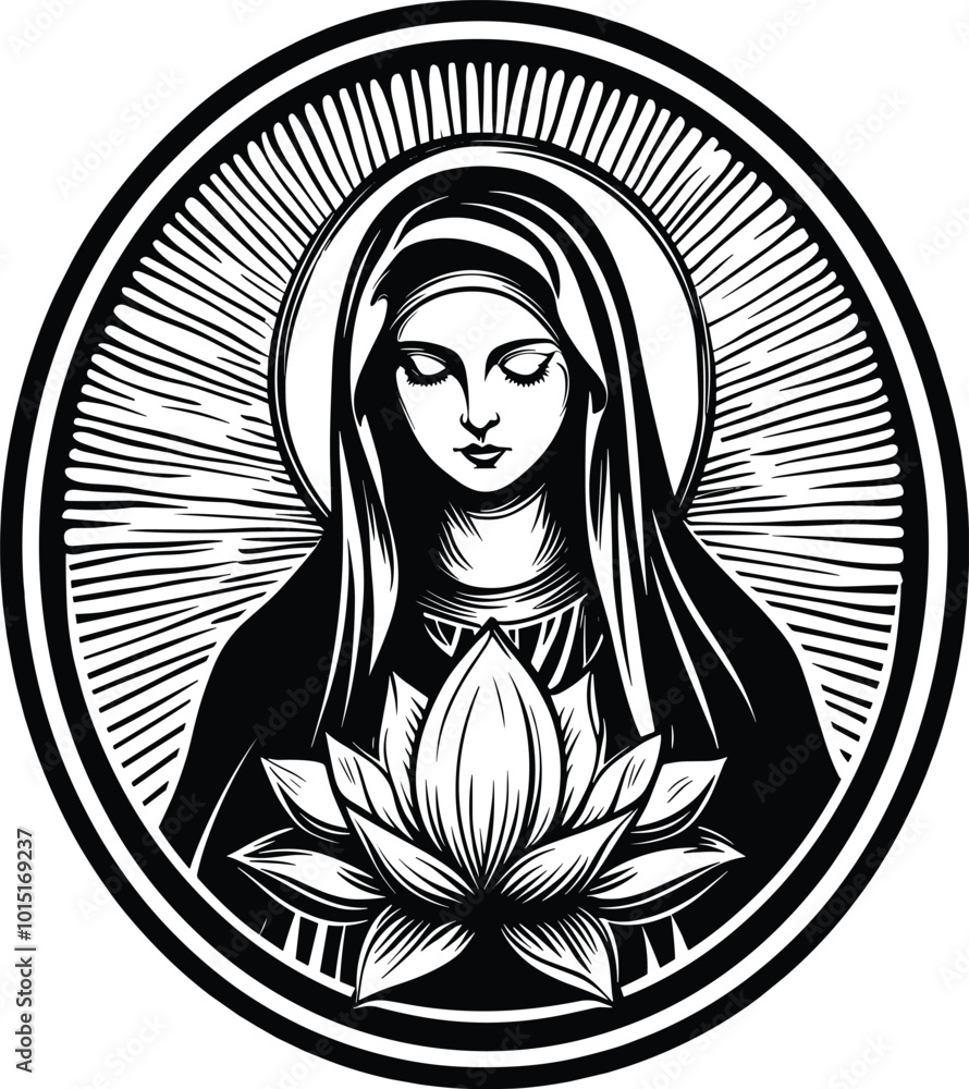 Our Lady Virgin Mary Mother of Jesus, Holy Mary, madonna, vector ...