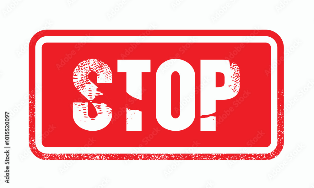 Stop signs collection, red and white, traffic sign to notify drivers ...
