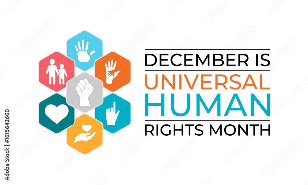 vector graphic of Universal Human Rights Month background design ...