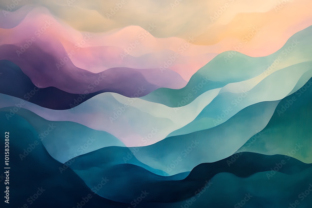 Soft gradients of pastel colors transition smoothly into one another ...