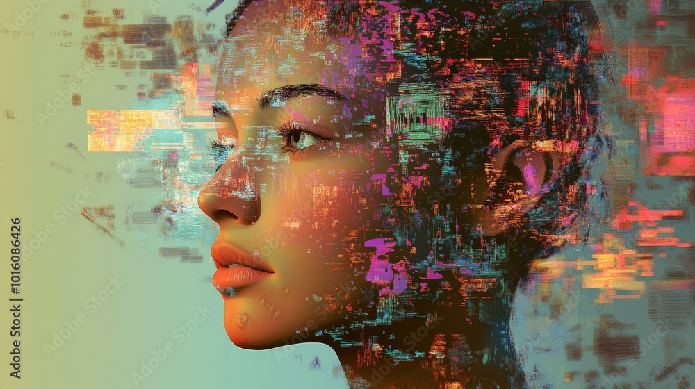 Curation of AI Art: Explore the challenges and opportunities in curating AI-generated art. Stock ...