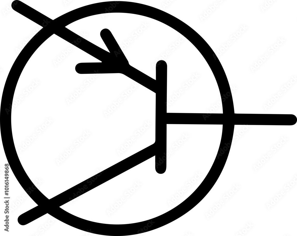electrical circuit symbols icon PNP transistor Stock Vector | Adobe Stock