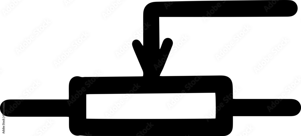 electrical circuit symbols icon voltage divider with moving contact ...