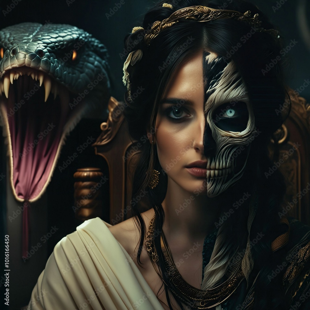 Hel, the Norse goddess, between Life &Death, half living and half dead ...