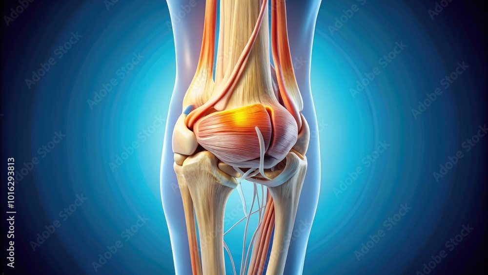 Detailed illustration of the human knee's internal structure showcasing ...