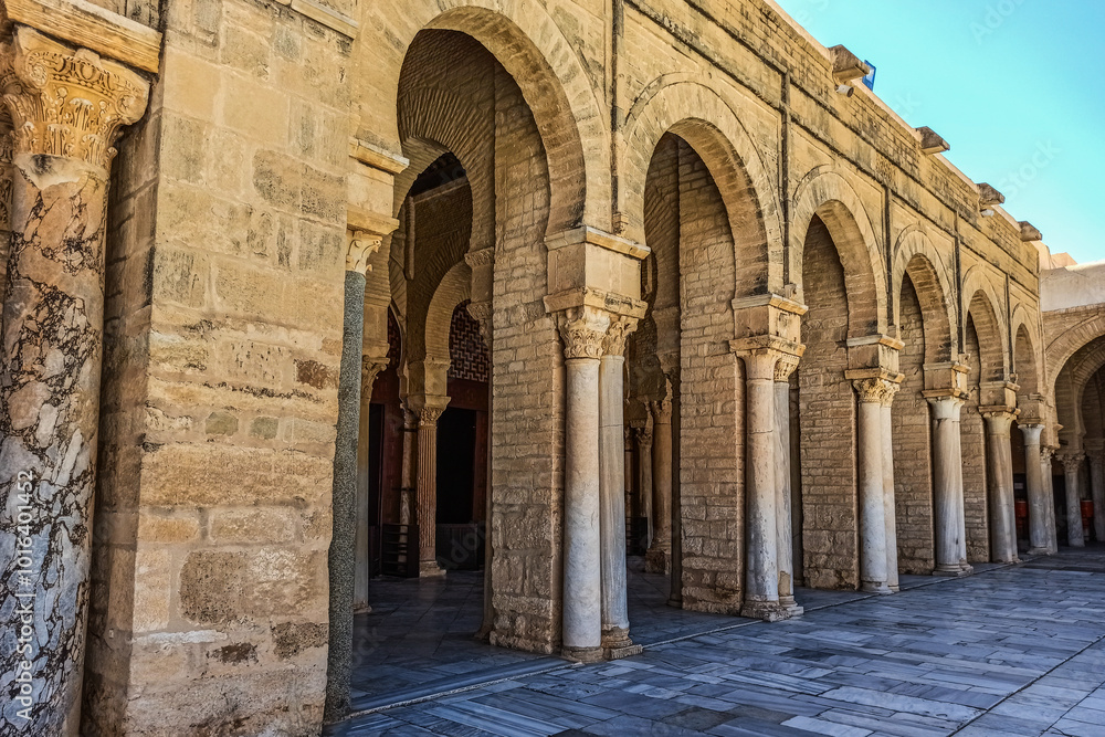 The Great Mosque of Kairouan, also known as the Mosque of Uqba, is a ...